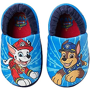 Nickelodeon Boy's Paw Patrol Chase and Marshall Slippers (Blue, Numeric_9)