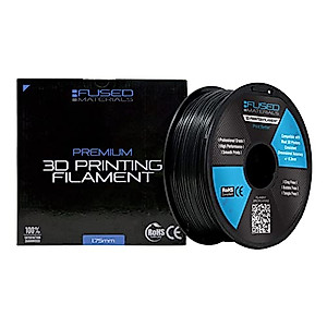 Fused Materials Black ASA 3D Printer Filament - 1kg Spool, 1.75mm, Dimensional Accuracy +/- 0.03 mm, (Black)