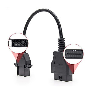 E-Car Connection 8 Pin OBD to 16 pin OBD2 Diagnostic Adapter Cable for Volvo Trucks