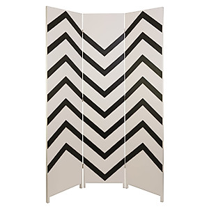 Kiera Grace Danielsson 3-Panel Decorative Room Divider/Freestanding Wood Folding- 47" Lx71 Hx1 W, White- Perfect Partition Room Divider for Home，Office，Studio and Bedroom Separator