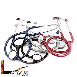 LAJA Imports 4 Pcs Monitoring Stethoscope, Edition Chestpiece, Tube Mix Colors