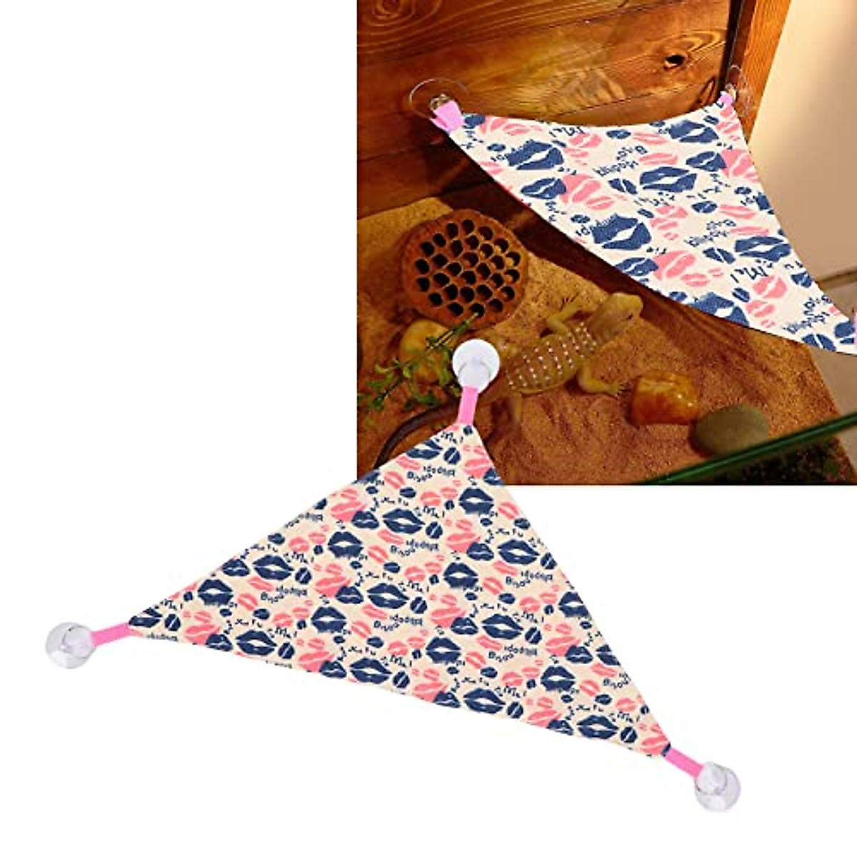 Hanging Reptile Hammock, 2pcs Reptile Hammock for Geckos (Lip Size M)