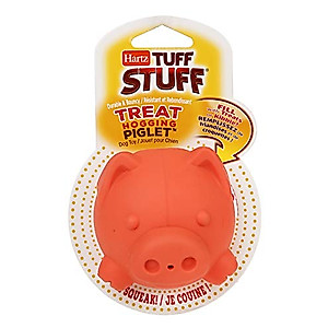 Hartz Tuff Stuff Treat Hogging Piglet Dog Toy Treat Dispenser for Dogs, 1 Count