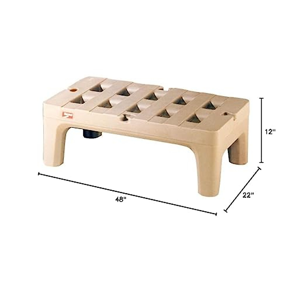 METRO Dunnage Rack,3000 lb,Polyethylene,48 W, Gray