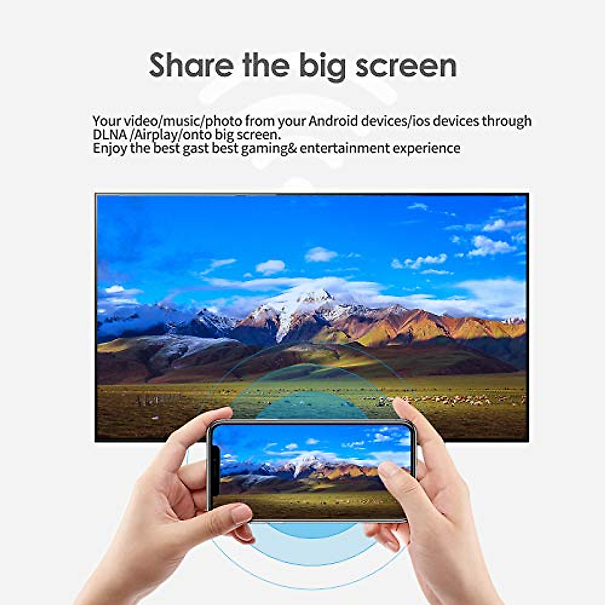 Android 10.0 TV Box Octa Core, Android TV Box 2GB RAM 16 GB ROM, WiFi 2.4GHz/5GHz Quad Core 64 Bits 3D/4K/6K Full HD/H.265/H.264/USB 2.0 Android Box