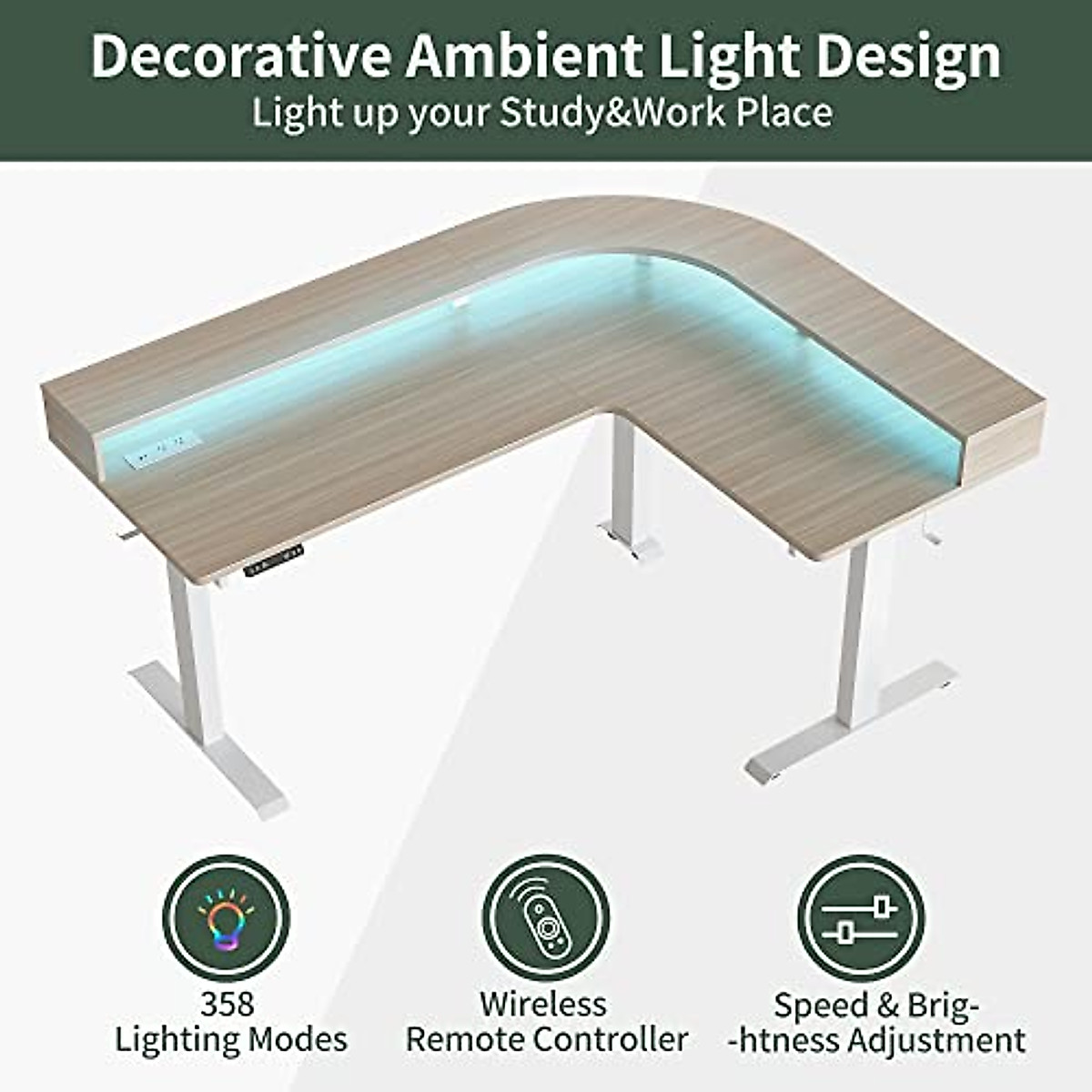 FEZIBO L Shaped standing desk