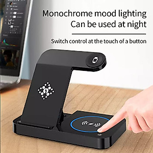 Wireless Charging Station, 15W Fast Charging Station, 4 in 1 Fast Wireless Charging Dock for iPhone 15/14/13/12/Pro Max/XS/XR/X, IWatch 7/6/5/4/3/2/XS, AirPods Pro/3/2