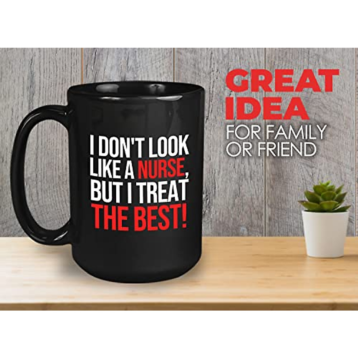 Bubble Hugs Nurse Coffee Mug 15oz Black - I don't look like - Labor Clinical Certified Nursing Assistant Surgical Emergency Oncology Practitioner