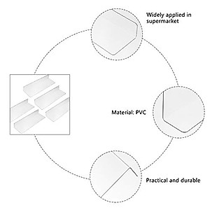 ULTECHNOVO Plastic Shelf Divider Clear Acrylic Shelf Dividers Acrylic Closet Shelf Separators 10Pcs