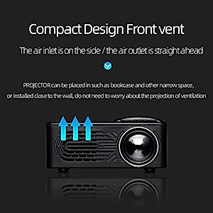 EXCEART Portable Projectors Mini Projector Portable Entertainment Movie Projector 1080p Video Projector Machine for Home Office Led Projector