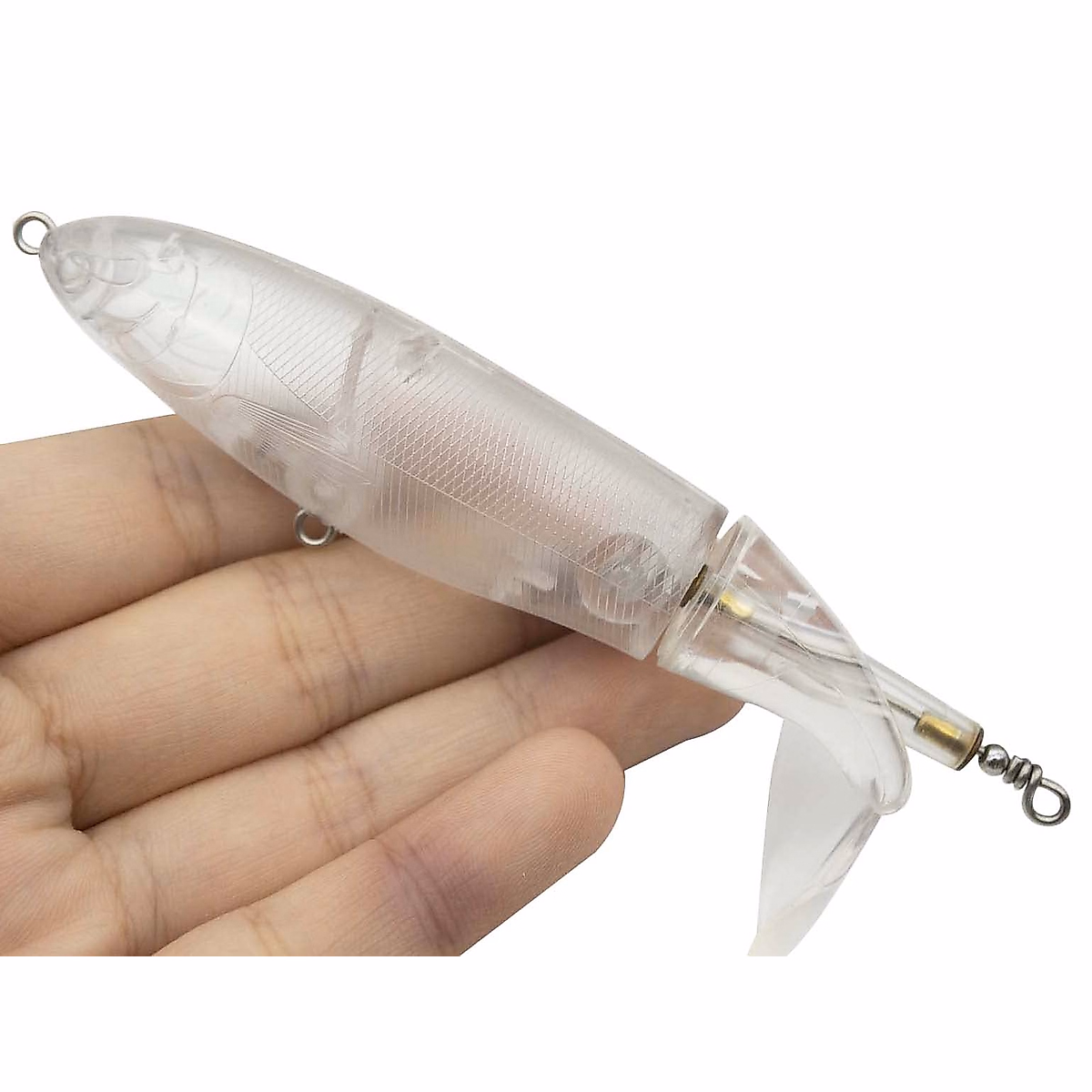 5PCS Unpainted Lure Blanks 14.19g 10.7cm with Free Special Eye Crankbait Simulation Blank Body Clear Hard Baits Trout Salmon Minnow Lure Popper Lures Topwater Freshwater 8339L