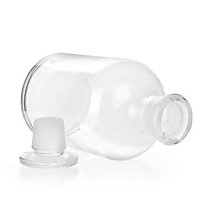 Kestun 250ml Glass Reagent Bottle,Narrow Mouth Borosilicate Glass Reagent Bottle with Standard Ground Glass Stopper (8.45oz,Clear)…