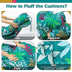 Three Seat Swing Replacement Cushions, Soft Garden Bench Cushions with Backrest and Outdoor Swing Cushions 3 Seater, Porch Patio Swing Overstuffed Waterproof Bench (Flower Color 40 * 60 inch)