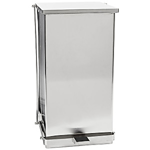 Detecto C-48 Stainless Steel Step-On Can, 48 qt Capacity