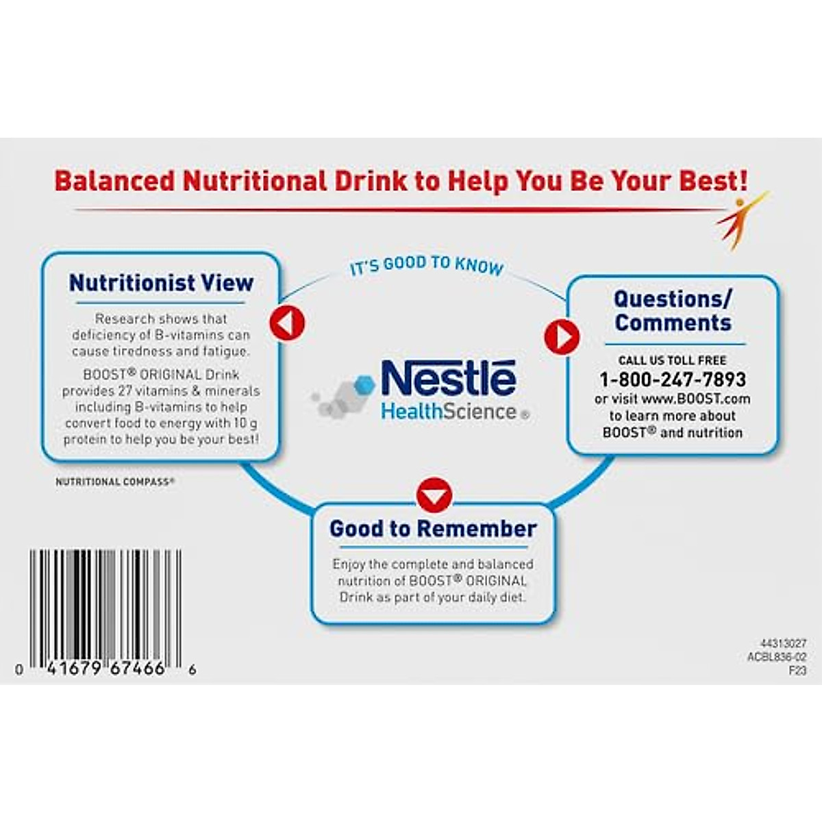 BOOST Original Balanced Nutritional Drink, Very Vanilla, 8 FL OZ (Pack of 6)