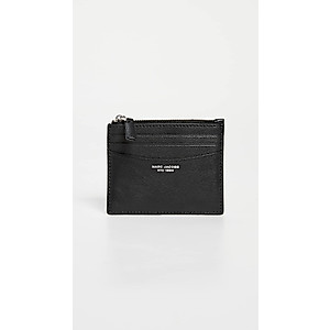 Marc Jacobs Women's The Slim 84 Zip Card Case, Black, One Size