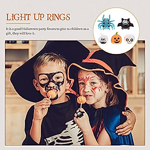 Toddmomy 40 pcs Goodie Led Favors Bag for Up Pumpkin Funny Fillers Lighted in Glow Gifts Light Finger Dark Goodies Random Toys Color Ghost Party Treats Spider Supplies Prizes Halloween