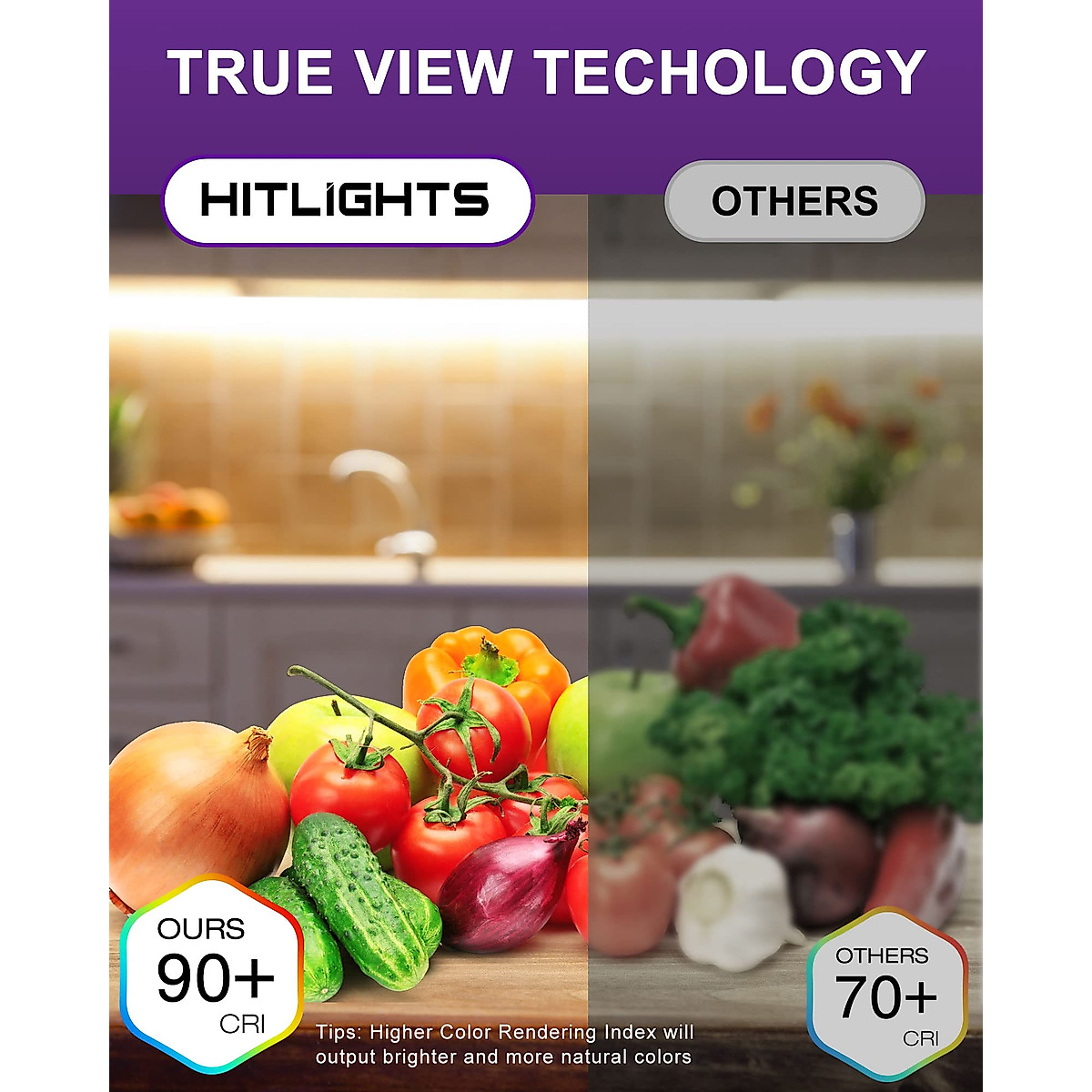 HitLights LED Strip Lights Warm White 3000K, 16.4ft High Density Tape Light, UL-Listed, 600 LEDs, 300Lm/ft, 12V Flexible Dimmable Rope Lights for Bedroom, Kitchen, Cabinet (Power Source Not Included)