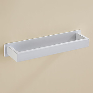 White Self Adhesive Towel Holder Bathroom Bath Towel Rack Stainless Steel Towel Bar Wall Mounted 50cm