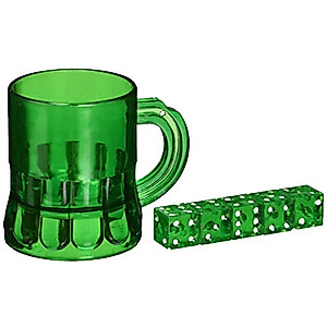 St Pat's Mug Shot w/Dice (Includes: Mug & 5 Dice) Party Accessory (1 count) (6/Pkg)