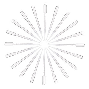 Eowpower 100 Pieces 3 ml Disposable Plastic Graduated Pasteur Transfer Pipettes