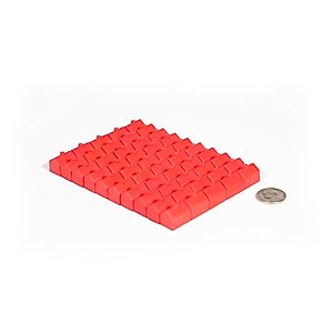 Plastic Hotels: Red Color Board Game Replacement Hotel (Colored Miniature Town & City Buildings, Board Game Playing Pieces)