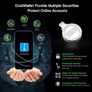 ySky MFi Certified Crypto Hardware Wallet for Bitcoin,Ethereum,ERC Tokens,Work with iPhone iPad - Safeguard Your Crypto to Securely Buy, Eaisly Manage and Grow All Your Digital Assets