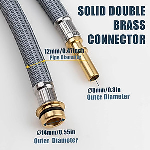 Kitchen Faucet Hose for Hansgrohe Replacement Parts 95507000, Pull out and Down Hose for Kitchen Faucet Sink Hose Attachment 95506000 for faucet Sprayer, 59inch