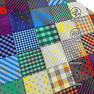 FAYXTIN Patchwork Colors Plaid Colourful Baseball Hat Trucker Cap Dad Hats for Men Women Adjustable Snapback Caps