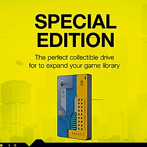 Seagate Game Drive for Xbox 2TB External Hard Drive Portable HDD – USB 3.0 CyberPunk 2077 Special Edition, Designed for Xbox One, 1 Year Rescue Service (STEA2000428)