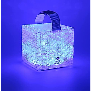 Solight Design Solar Puff Merlin, Rechargeable Color Changing Solar Lantern - Collapsible LED Camping Lantern, Easy Open and Fold, Extreme Weather-Tested (Multicolored)