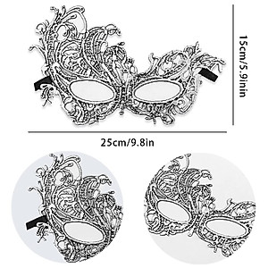 Maigendoo 4 Pcs Lace Masquerade Masks Mardi Gras Mask Men Women Venetian Masks Prom Eye Mask Set Costume Party Supplies for Carnival Mardi Gras Halloween Anniversary Festival Ball, Style 12