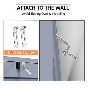 Yaheetech Over The Toilet Bathroom Cabinet with 2 Doors & Adjustable Shelf, Free Standing Toilet Rack Space-Saving, L24.5xW9xH66 Inches, Grey