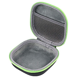 co2CREA Hard Travel Case Replacement for Leapfrog Rockit Twist Handheld Learning Game (Black Case + Green Zipper)