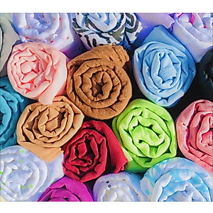 Cute New York Cotton Muslin Swaddle Baby Blankets 2 Pieces Set (Royal Blue/Yellow)