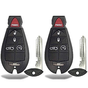 2 New Keyless Entry 5 Buttons Remote Start Car Key Fob M3N5WY783X, IYZ-C01C For 300 Challenger Charger Durango Jeep Grand Cherokee