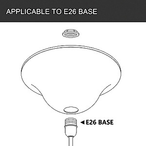 Antique Glass Lamp Shade for Floor lamp, Alabaster Torchiere Lamp Shade Replacement, Floor Lamp Replacement Parts (Antique, 12'')