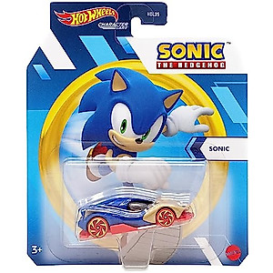 Hot Wheels Character Cars Sonic The Hedgehog Diecast 1:64 Scale (Sonic)