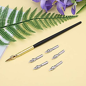 Calligraphy Drawing Dip Ink Nib Pen Set Signature Writing Antique Elegant Gifts by Keaiduoa