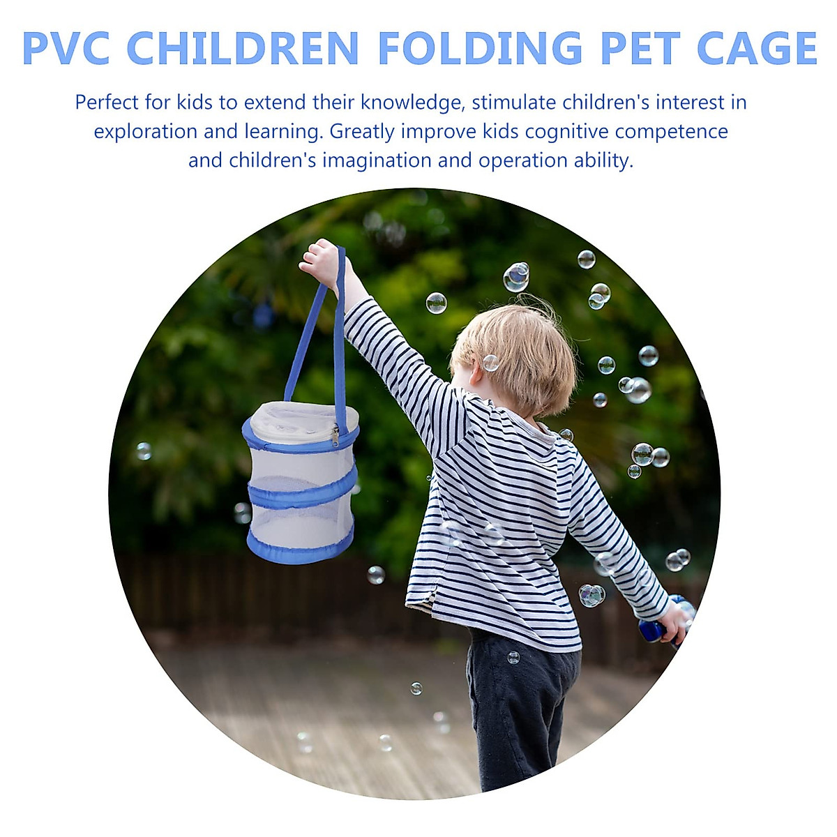 Vaguelly Butterflies Mini and Habitat Cage Portable Net Observation Cage for Kids Children Outdoor Toys
