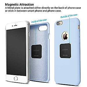 Metal Plate for Magnetic Mount, iBenzer MagOn Car Magnet for All Magnetic Phone Car Mount Holder or Magnetic Cell Phone Holder,2 Pack,Black, CMH-MP03BK-A