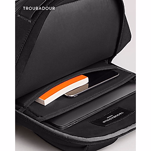 Troubadour Apex Compact Backpack 3.0 - Premium Waterproof Laptop Backpack Fits Up to 16" - Ergonomic Design for Work and Travel - Stylish Compact Backpack with 5-Year Guarantee - Black