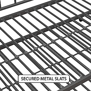 Novogratz Bushwick Metal Daybed & Trundle | Twin Size - Gunmetal Gray Daybeds