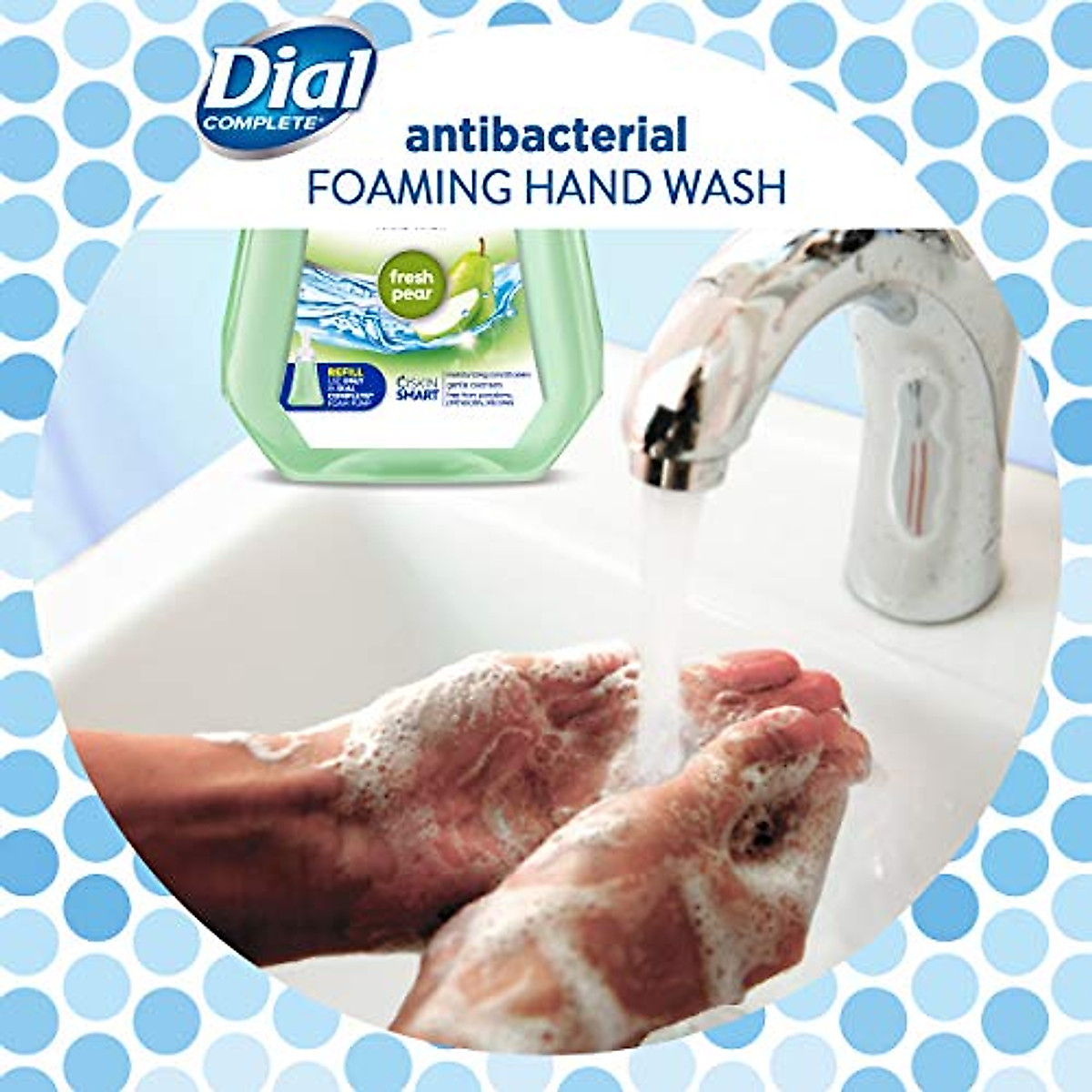 Dial Complete Antibacterial Foaming Hand Wash Refill, Fresh Pear, 32 fl oz (Pack of 3)