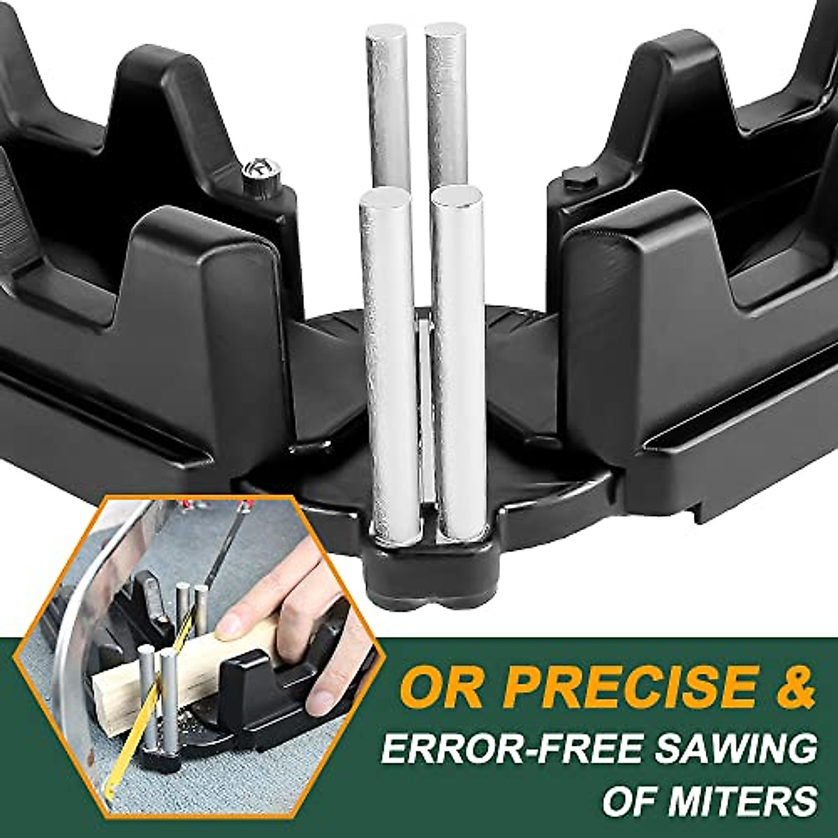 Mightree 2-in-1 Mitre Measuring Cutting Tool, Baseboard Cutting Tool, Miter Saw Protractor Tool, 85 To 180 Degree Angles Clamp Measuring Tool for Home Improvement, Carpentry Work, Black