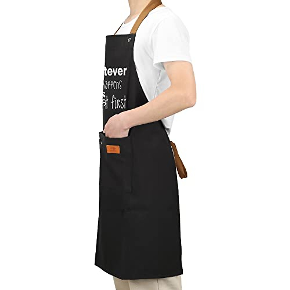 Birthday Gifts for Men, Chef Aprons for Men with Adjustable Strap, Funny Christmas Gift for Men, Dad, Husband, Him, Boyfriend, Brother, Uncle, Grill Cooking BBQ Kitchen Apron with 3 Pockets