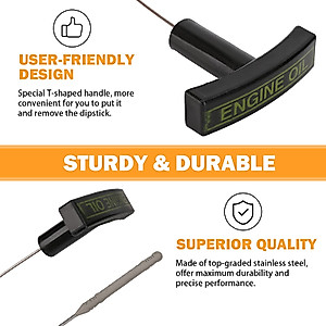 3C3Z6750AA Ford 6.0 Powerstroke Oil Dipstick for 2003 2004 2005 2006 2007 Ford F250 F350 F450 F550 Super Duty Excursion 6.0 Diesel Engine Oil Dip Stick Indicator Tool Replace Ford 3C3Z-6750-AA 917-310