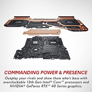 Alienware M18 Gaming Laptop QHD+ Display, Intel Core i7-13700HX, 16 GB DDR5 RAM, 1 TB SSD, NVIDIA GeForce RTX 4070 8 GB GDDR6, Windows 11 Home, 1 Year Premium Support, Dark Metallic Moon.