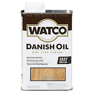 RUST-OLEUM Watco 65751 Danish Oil Wood Finish, Pint, Natural, 16 Fl Oz