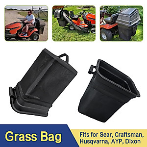 shiosheng 1pcs Replaces #532400226 400226 960730028,966529103, 960730019 Soft Grass Bag for Husqvarna Poulan AYP Craftsman G483ST, RZ30, RZ3016, AYP, Dixon Riding Lawn Mowers